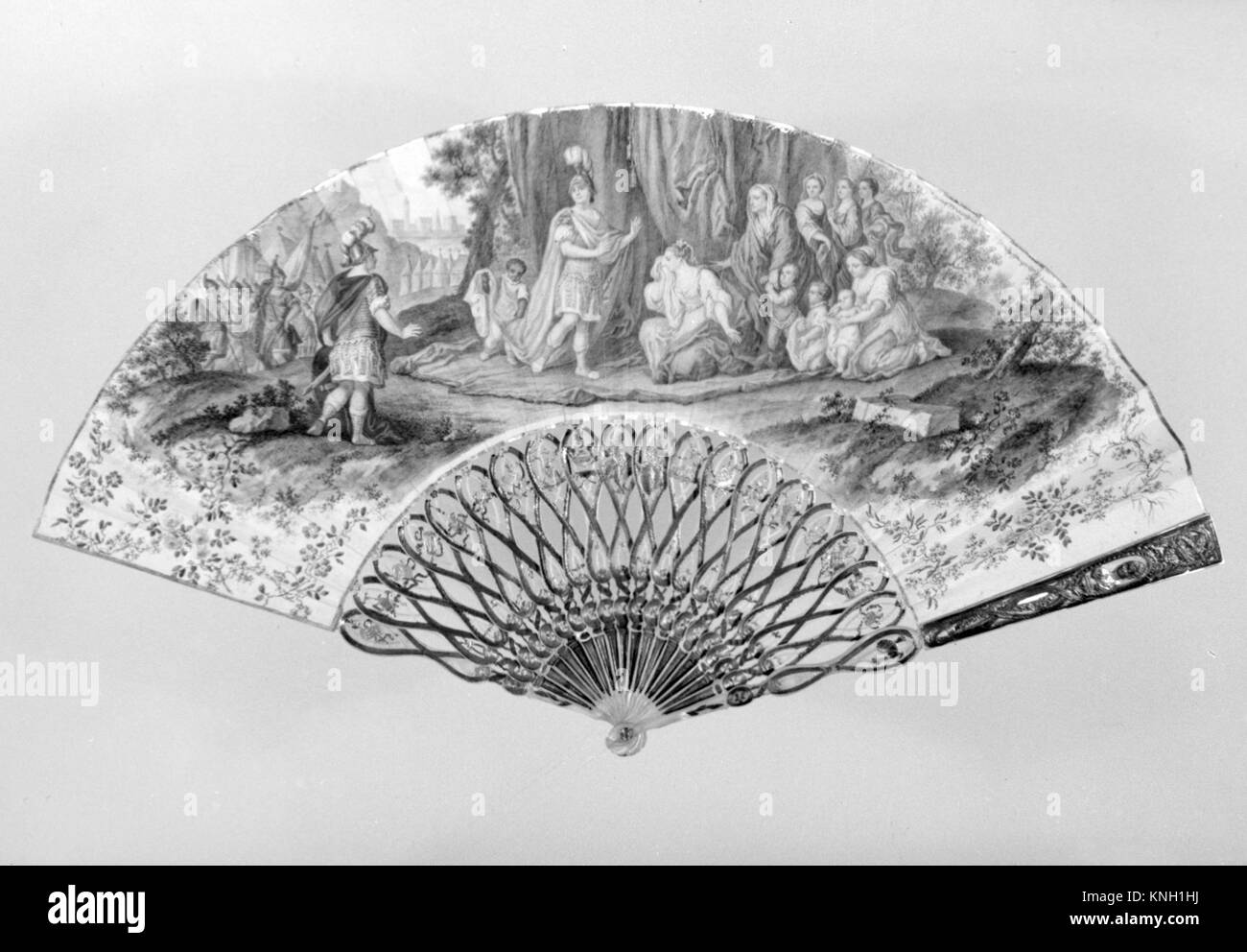 This fan, dating back to the 18th century, features intricate design ...