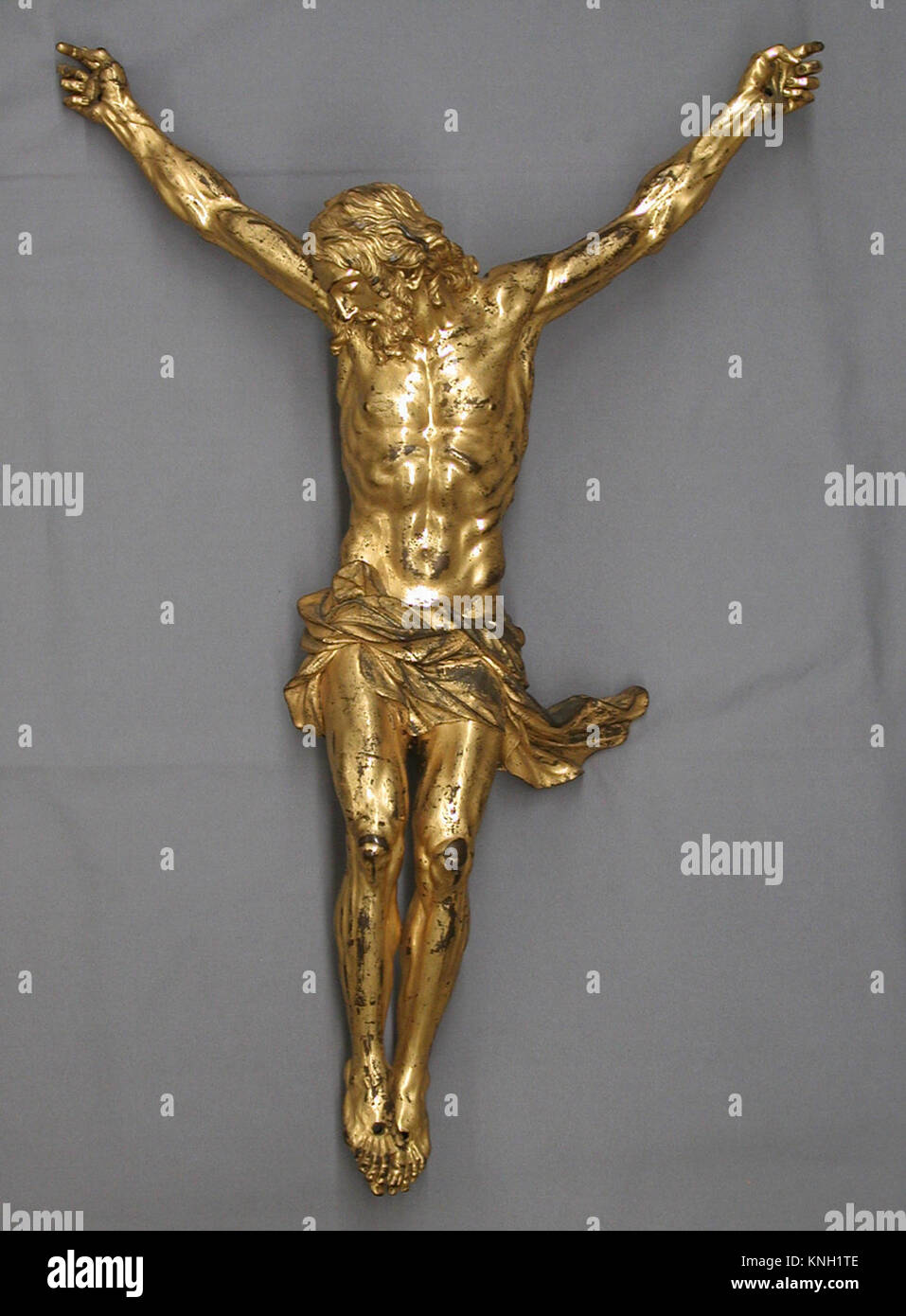 A sculptural corpus from a crucifix, depicting Christ in religious ...