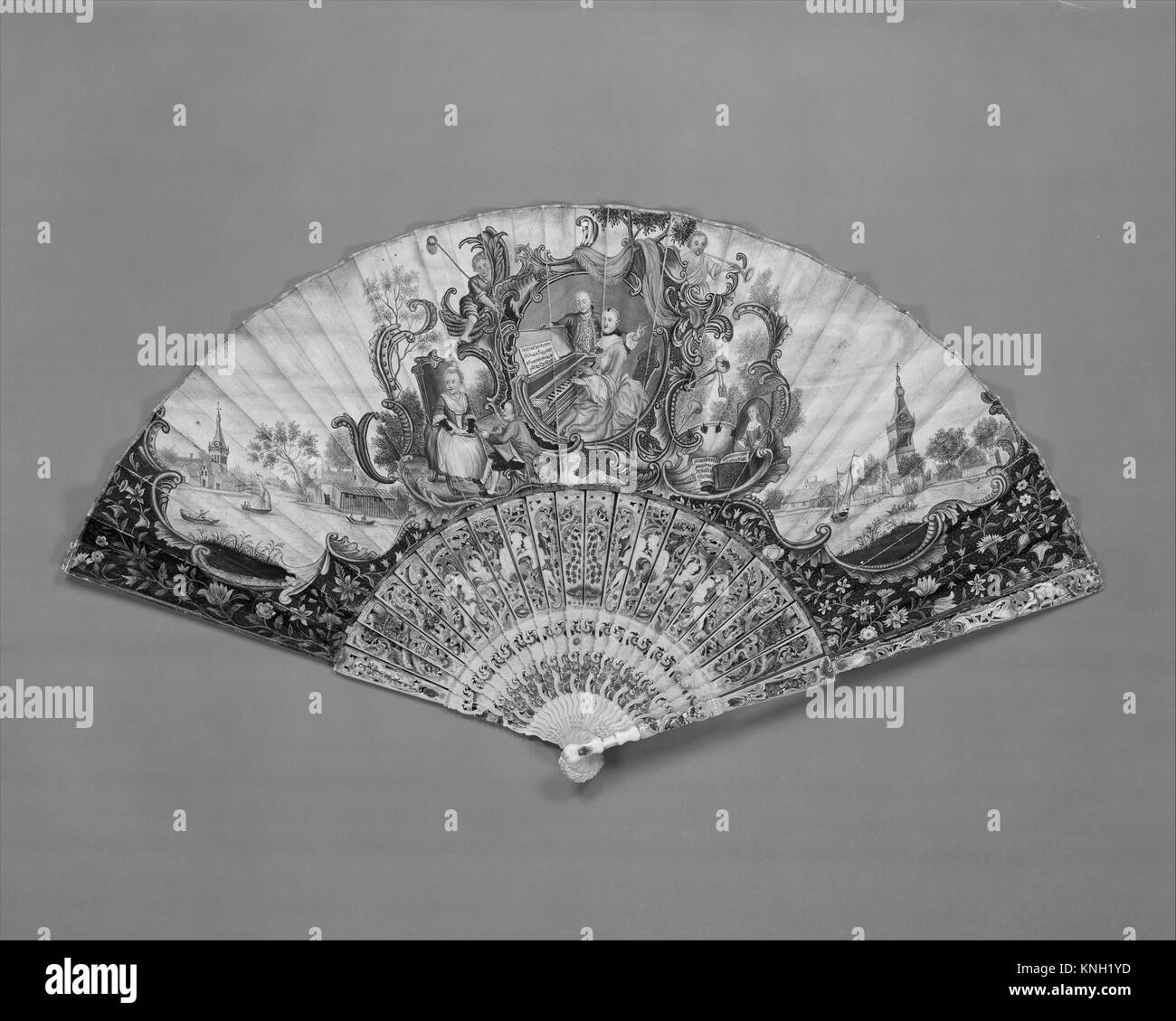 This fan, MET 179087, is a delicate hand-held object used for cooling ...