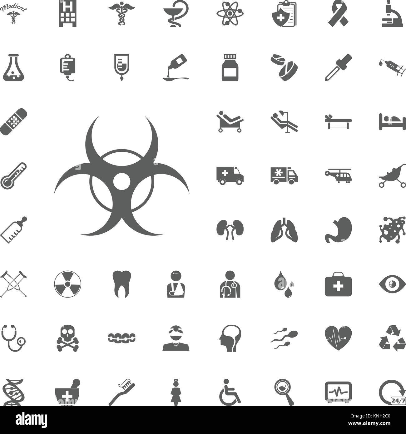 warning icon. Medical and Hospital Icon vector Set Stock Vector Image ...