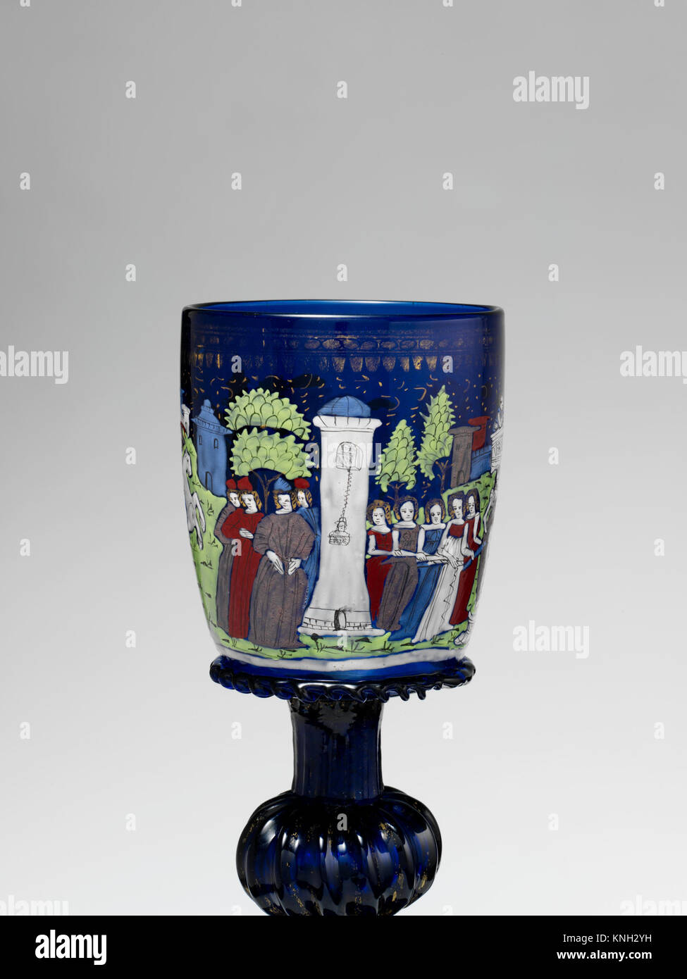 This goblet features intricate craftsmanship, often used for ceremonial ...