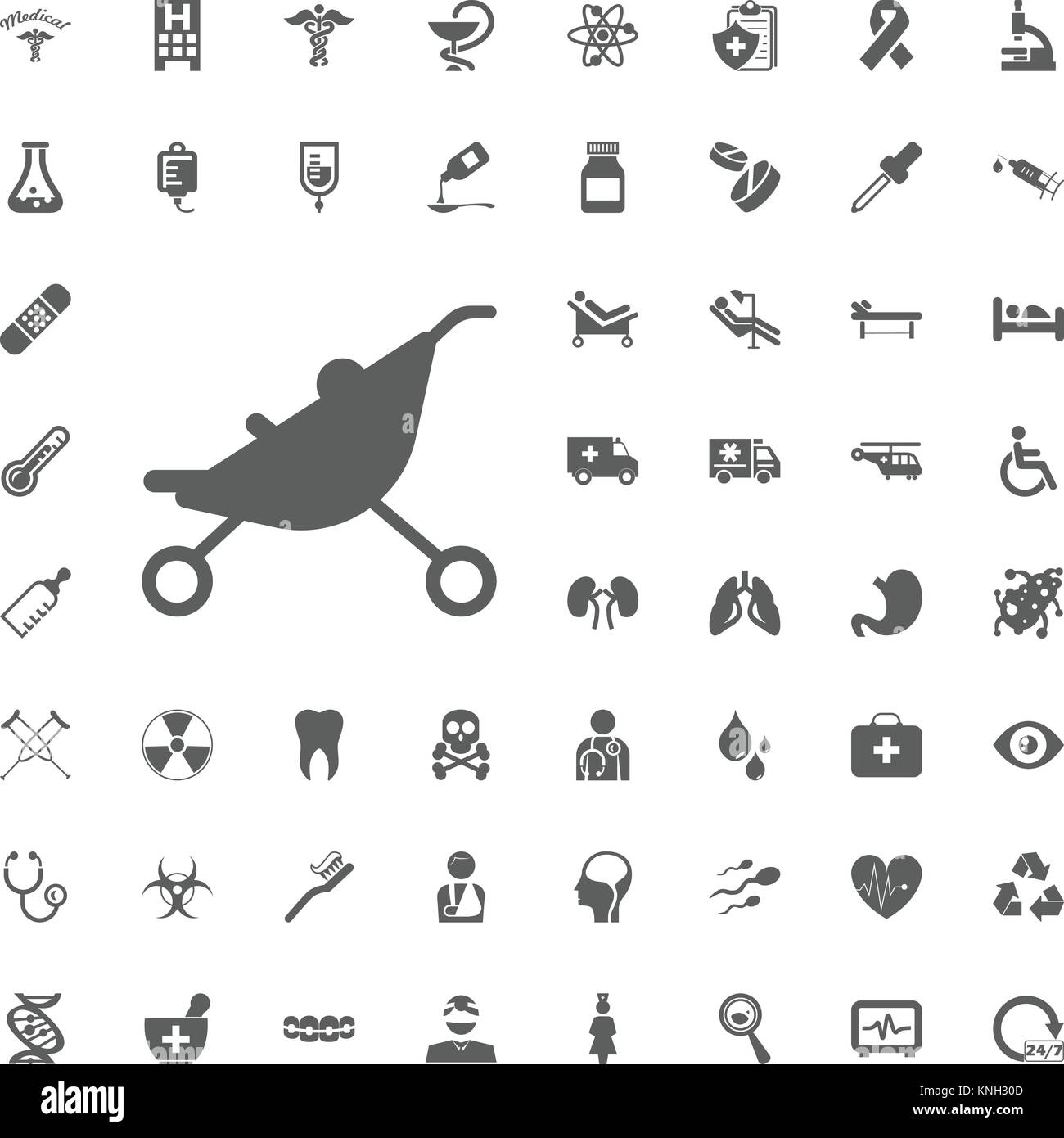 pram icon. Medical and Hospital Icon vector Set Stock Vector Image ...