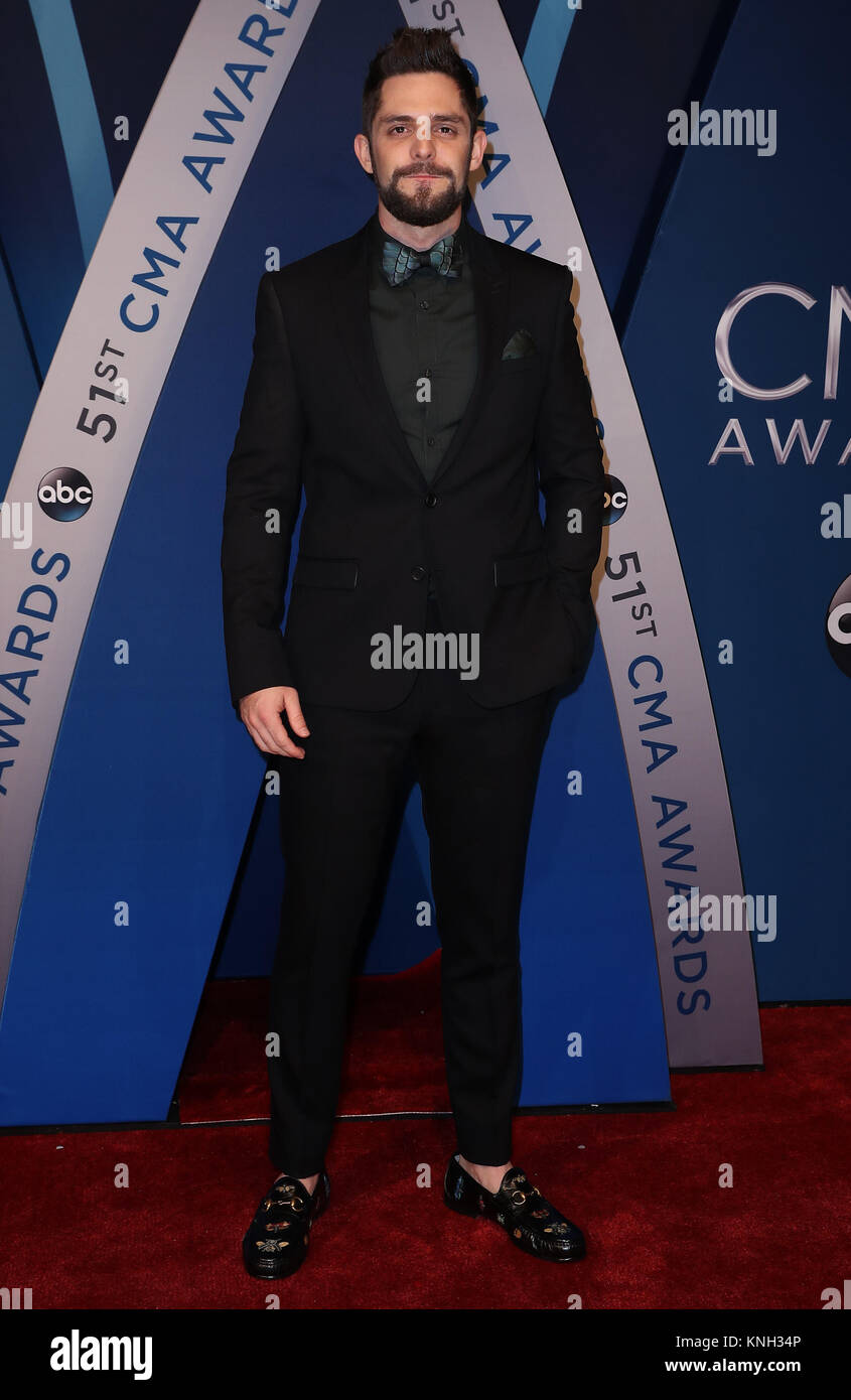 51st CMA Awards Arrivals at Music City Center Featuring: Thomas Rhett ...