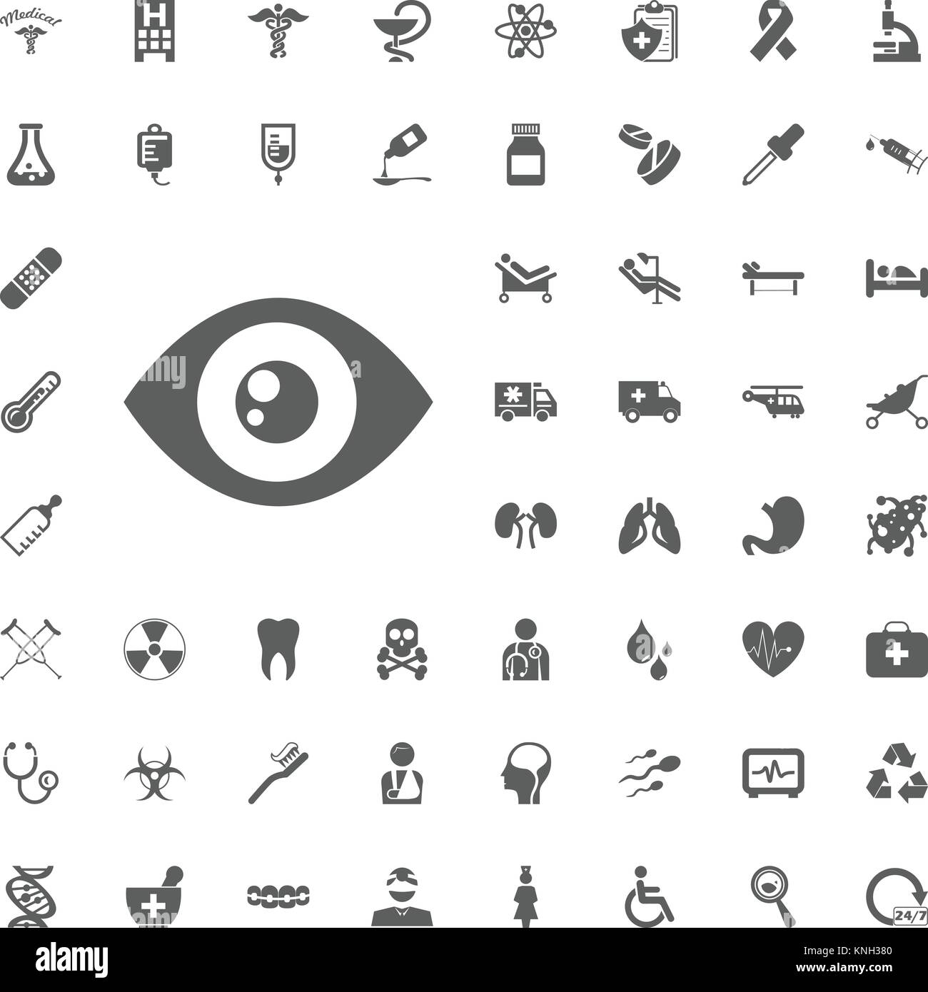 eye icon. Medical and Hospital Icon vector Set Stock Vector Image & Art ...