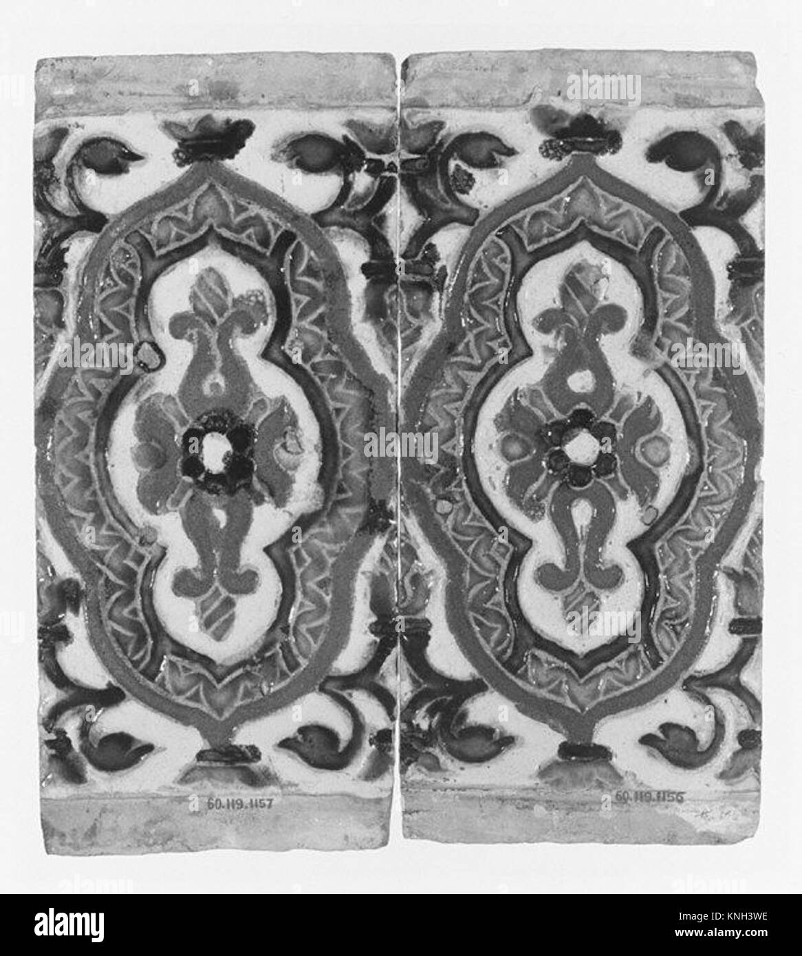 A set of ceiling tiles, likely from a historical building, showcasing ...