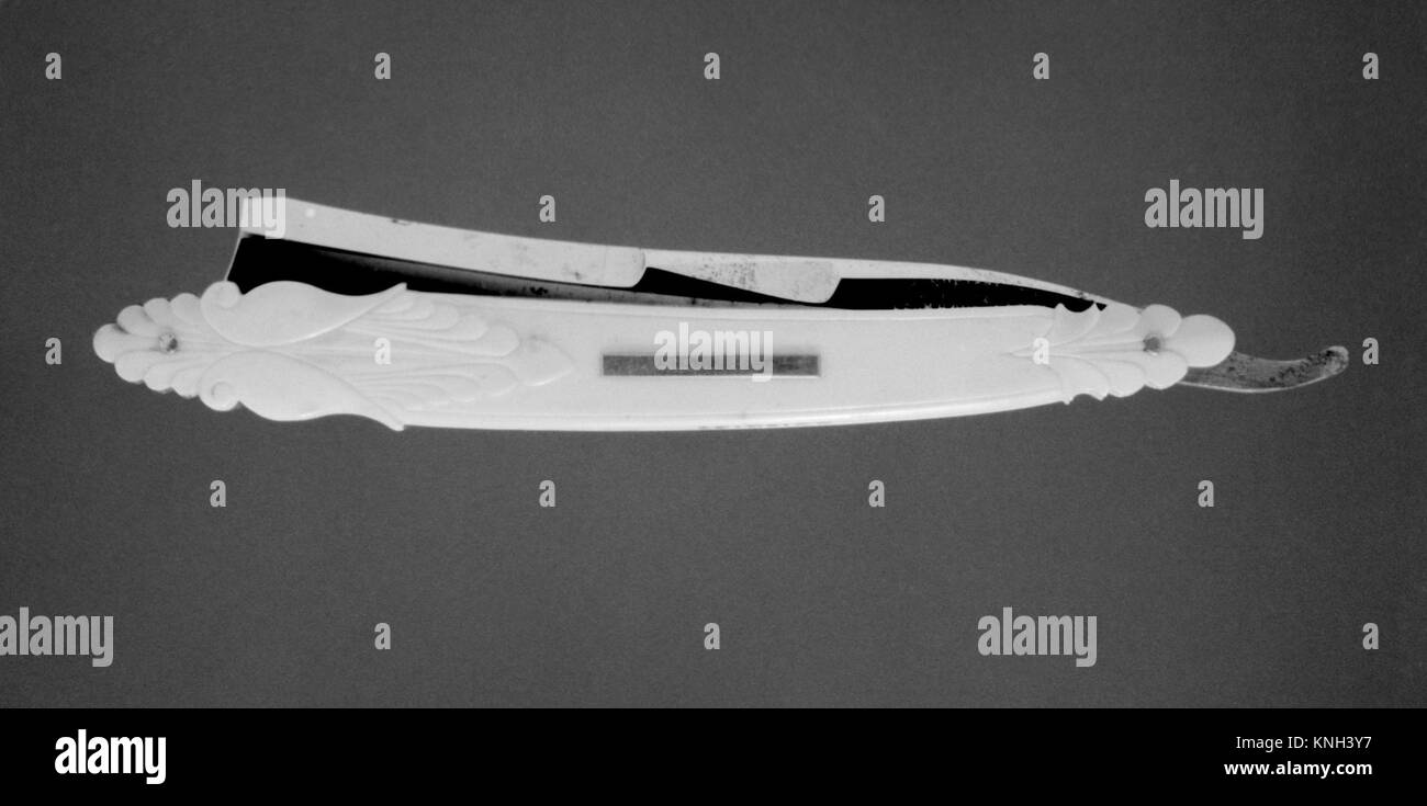 Four razors with ivory handles (part of a set) MET 189775 210033 Stock ...