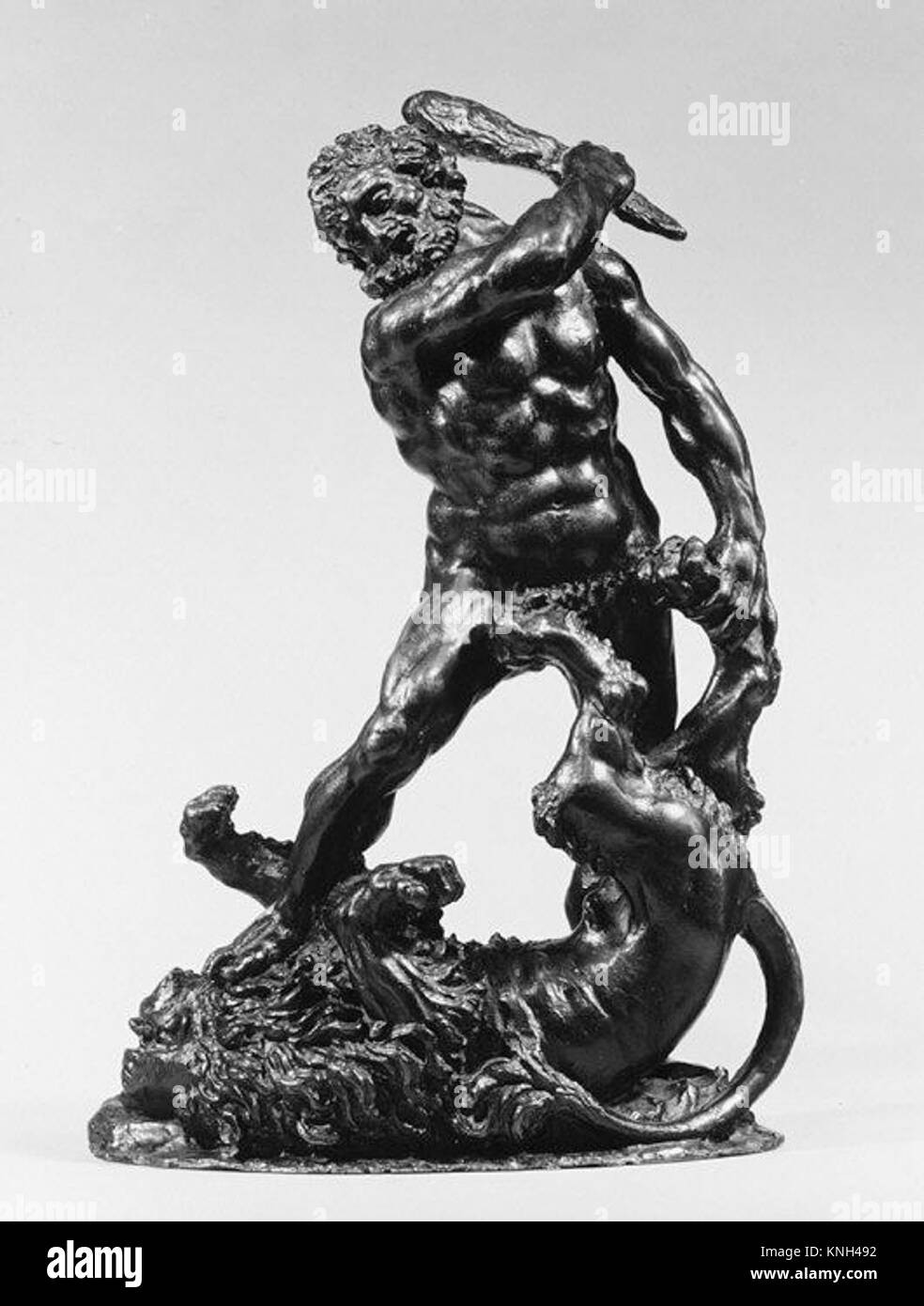 Hercules and the nemean lion Black and White Stock Photos & Images - Alamy