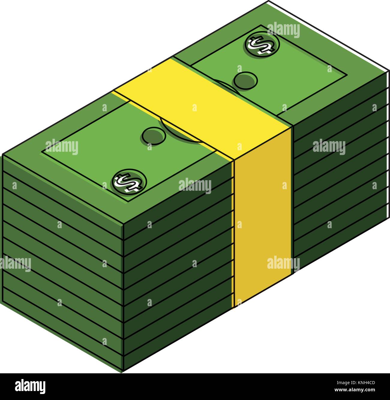 staked money banknote dollar finance isometric Stock Vector Image & Art ...