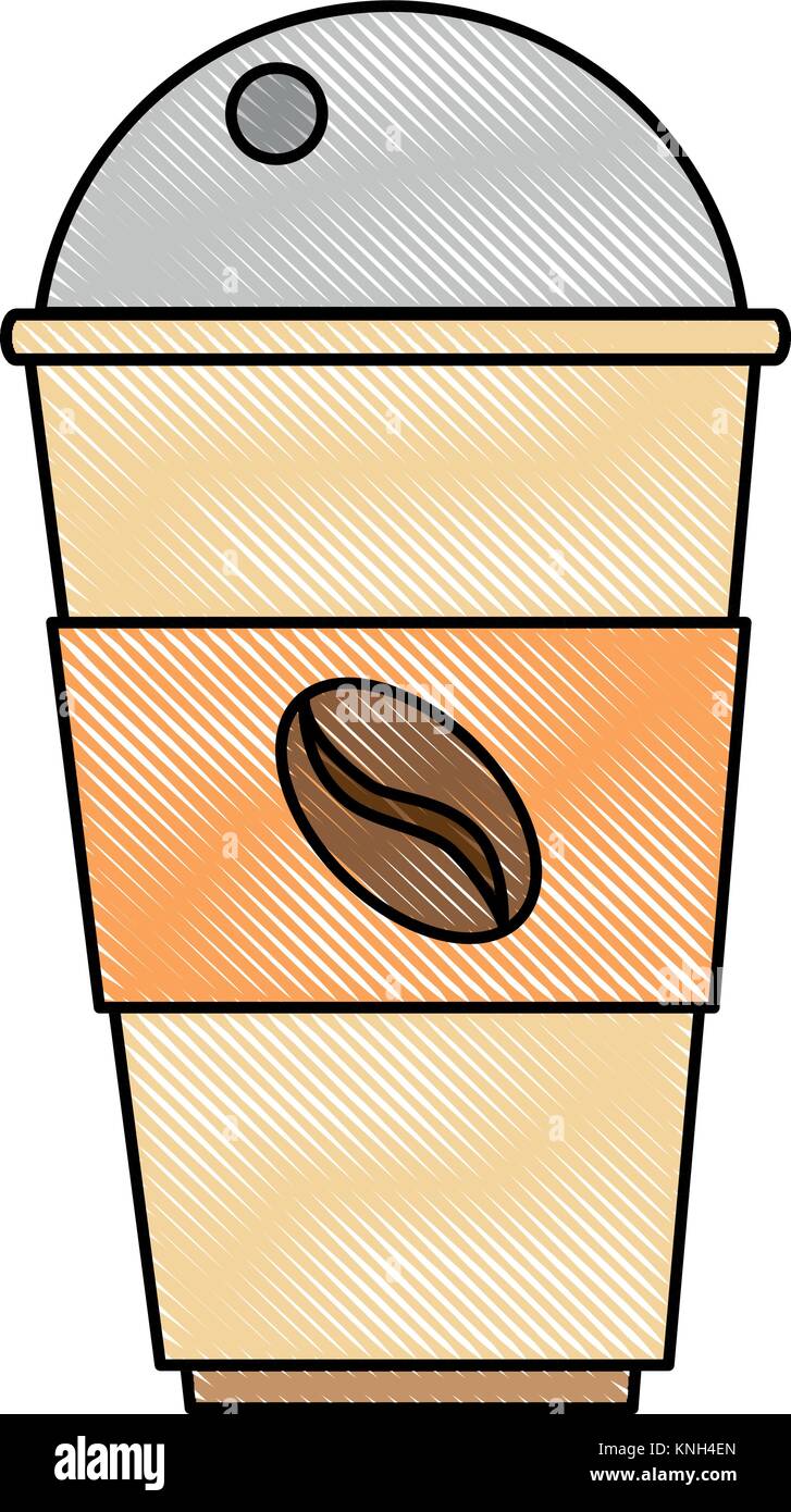 coffee in plastic cup vector illustration design Stock Vector Image ...