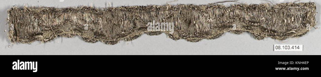 This galloon, part of the MET collection, demonstrates detailed textile ...