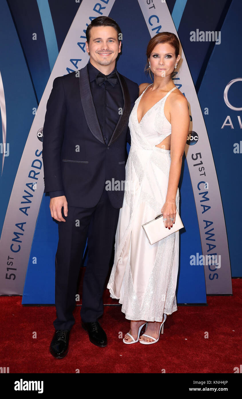 51st CMA Awards Arrivals at Music City Center Featuring: Jason Ritter ...
