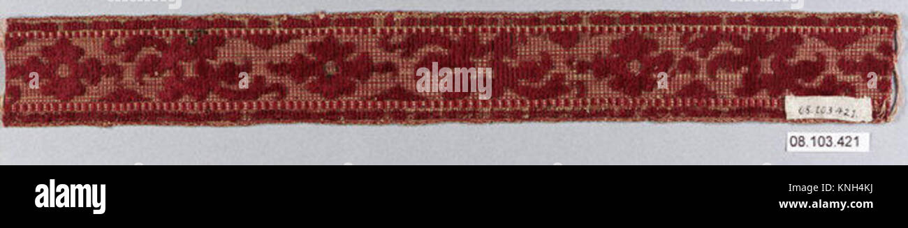 This galloon, part of the MET collection, is a detailed textile example ...