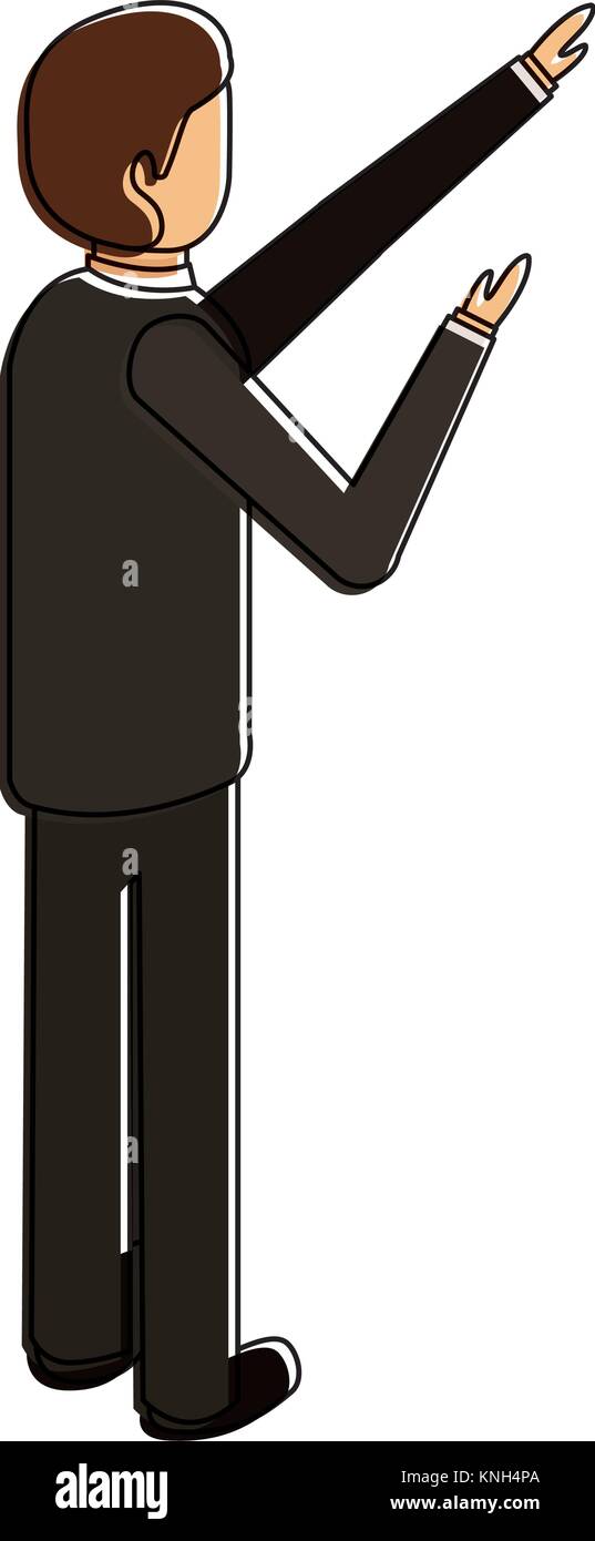 businessman back view standing isometric Stock Vector Image & Art - Alamy