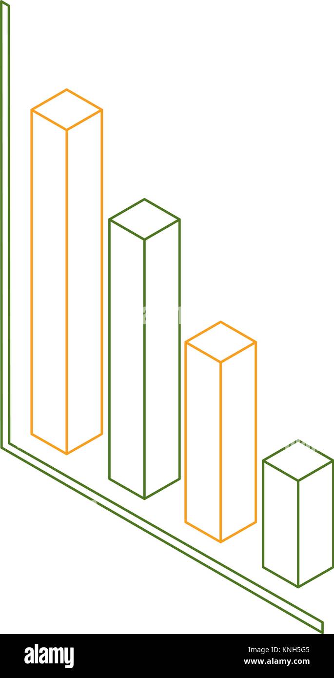 graph bar statistics diagram financial isometric design Stock Vector ...