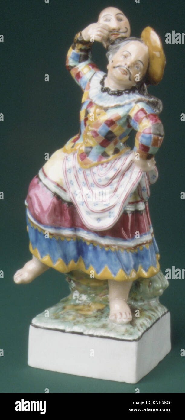 This costume design for a harlequin dressed as Columbine represents the ...