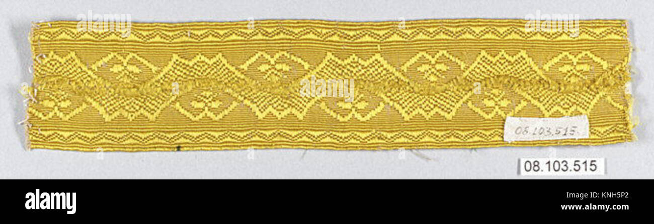 This galloon, a type of decorative lace or trimming, is a fine example ...