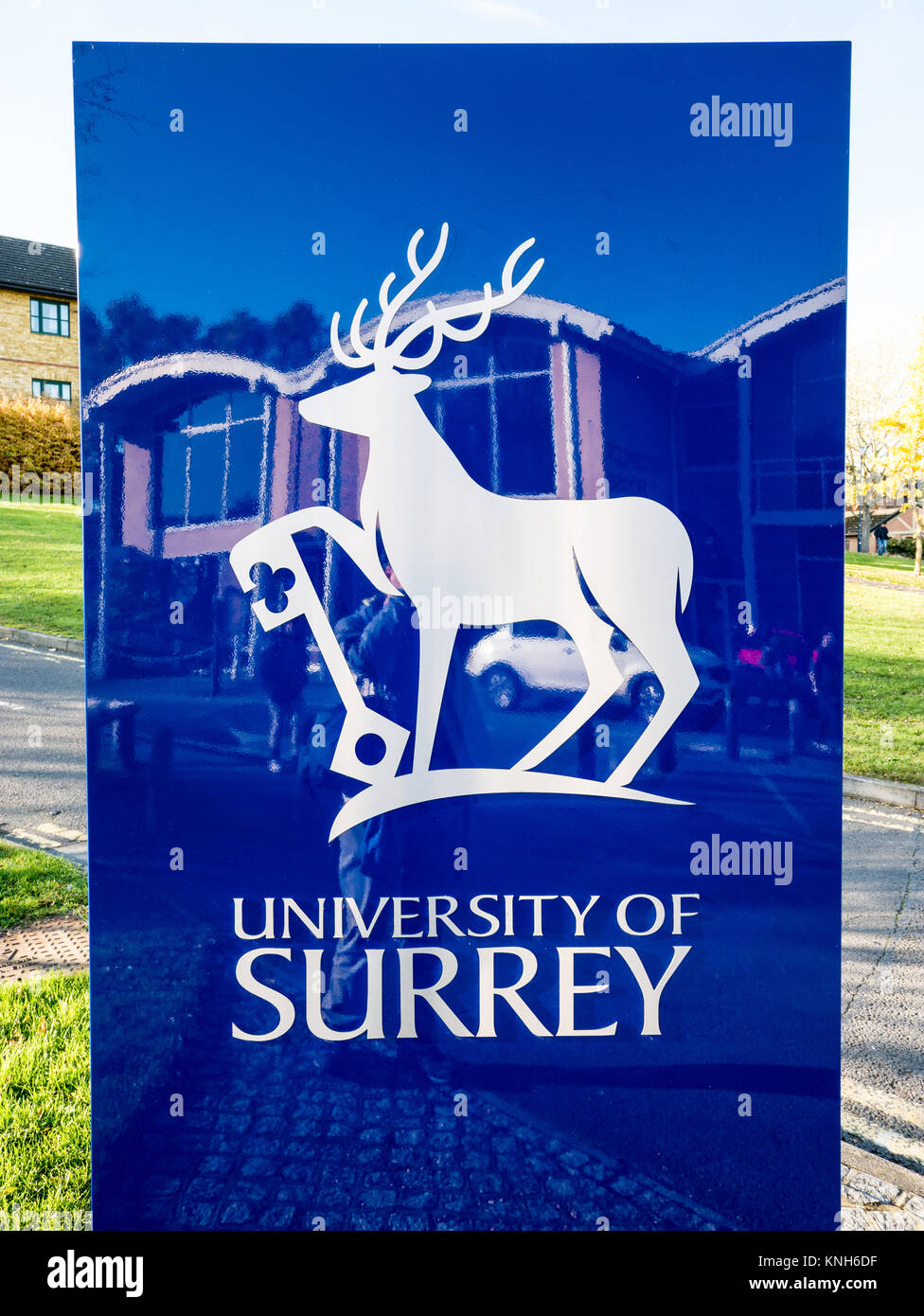 University of Surrey Sign, University of Surrey, Guildford, England, UK ...