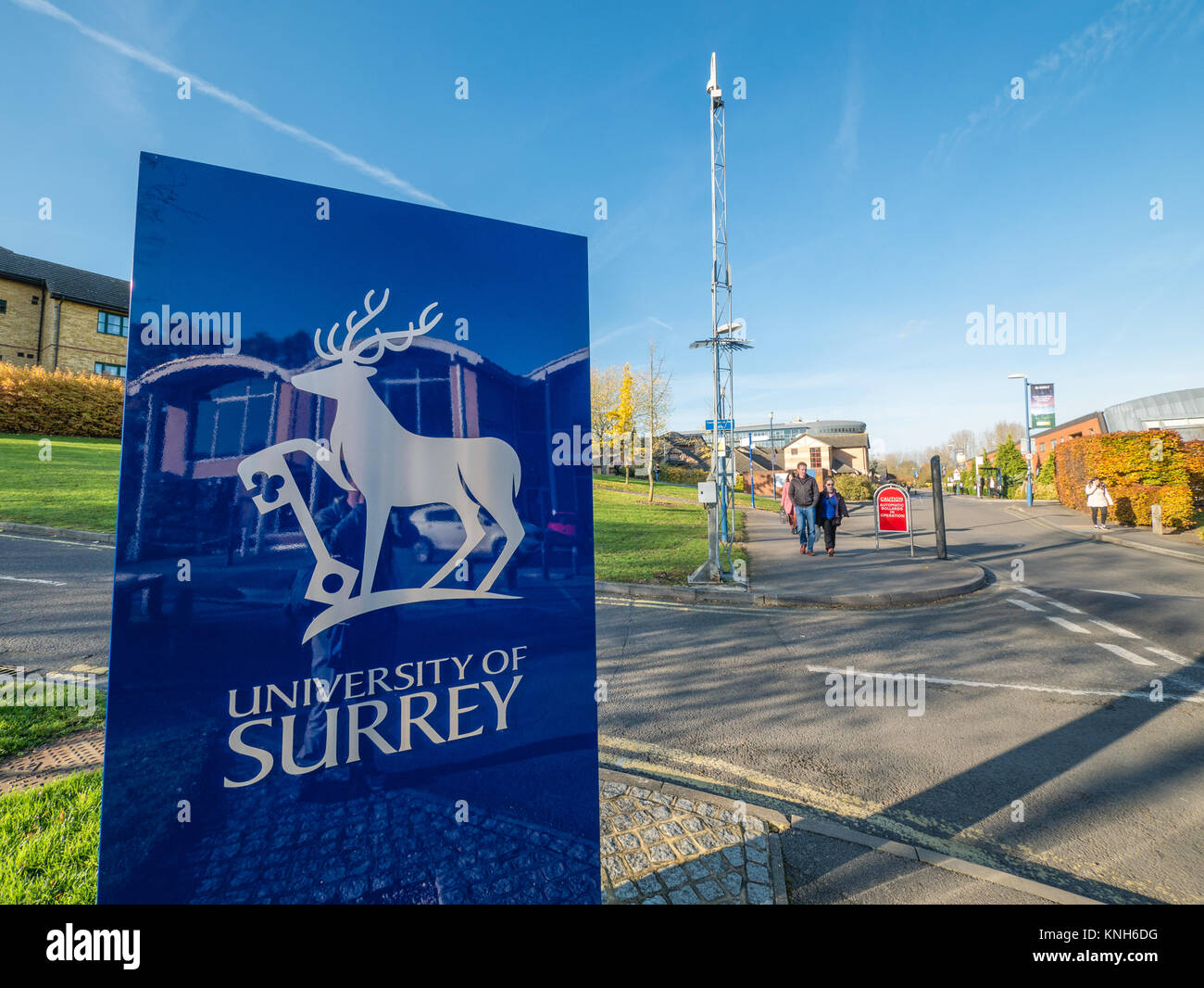 University of Surrey Sign, University of Surrey, Guildford, England, UK ...