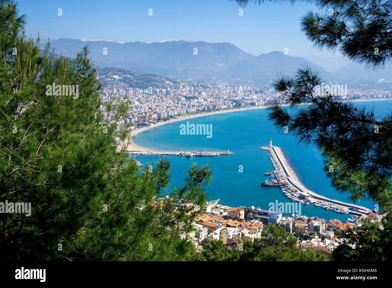 Harbour and bay of Alanya, turkish riviera, Turkey Stock Photo - Alamy