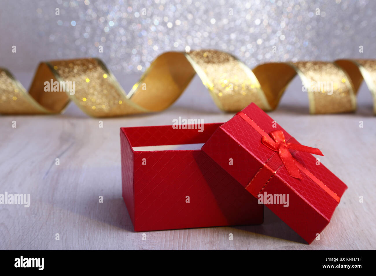 Open christmas gift box, isolated on the white background Stock Photo ...
