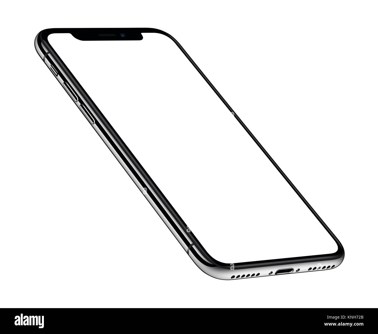 Similar to iPhone X perspective view isometric smartphone mockup front ...
