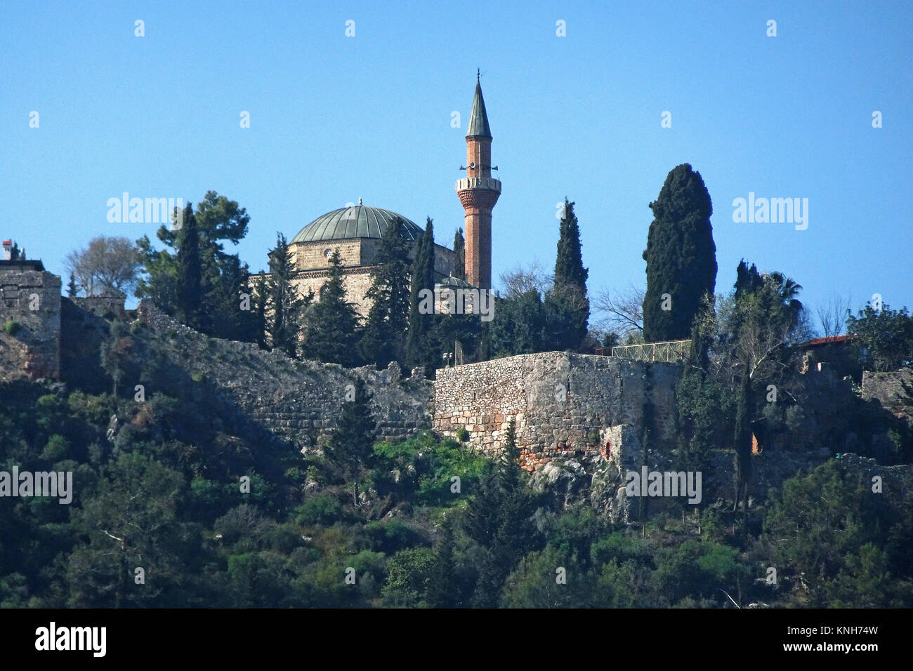 Sueleymaniye mosque on castle hill, Alanya, Turkey Stock Photo - Alamy
