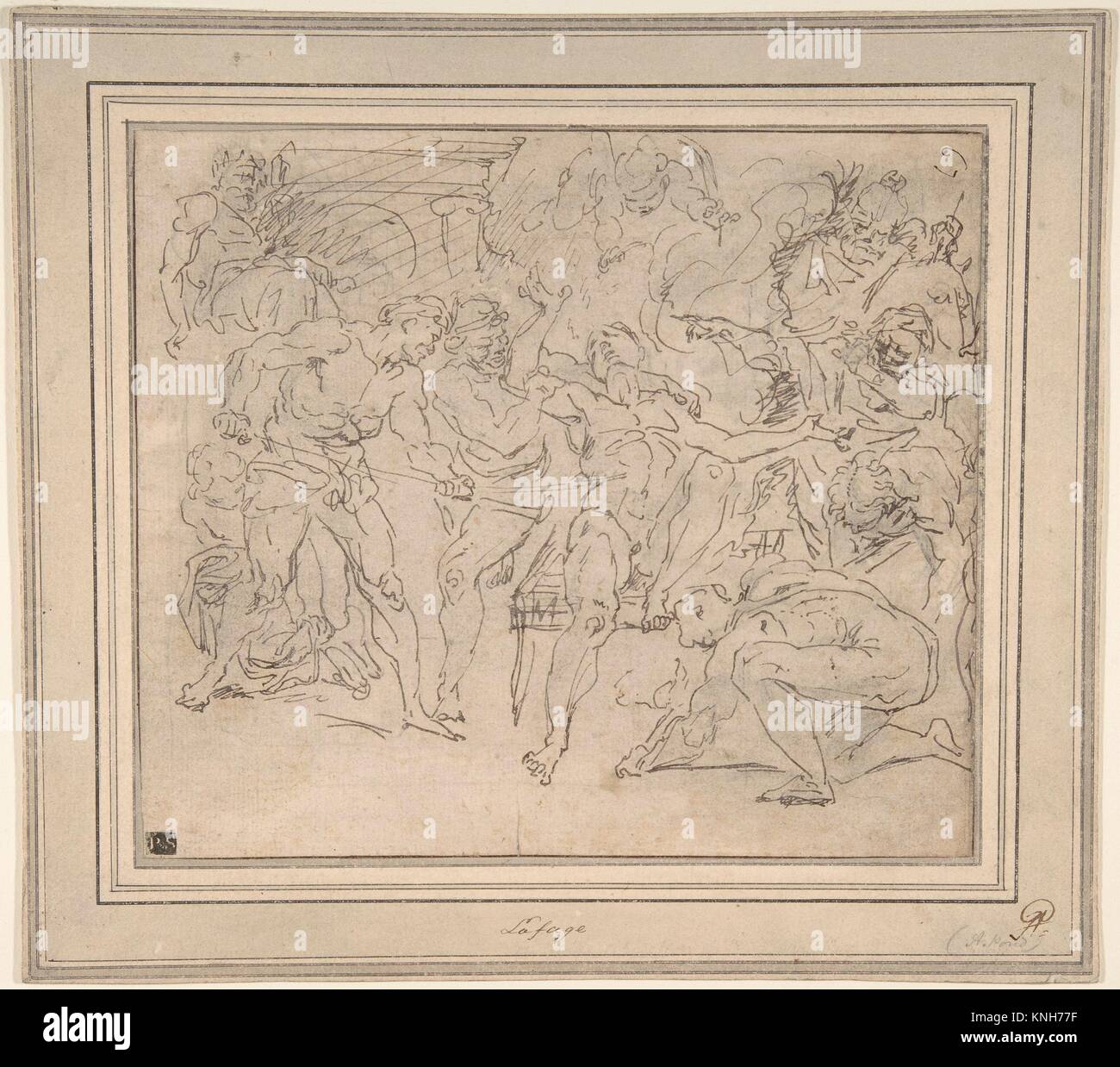 Martydom of St. Lawrence. Artist: Raymond de La Fage (French, Lisle-sur ...