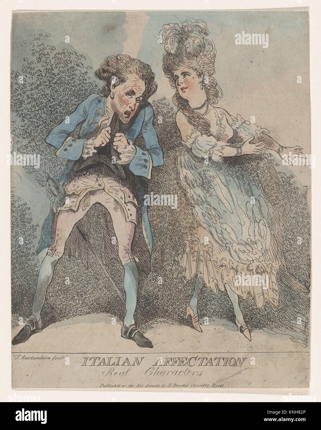 Italian Affectation, Real Characters. Artist: Thomas Rowlandson ...