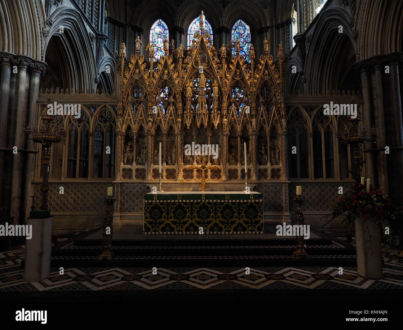 INTERIOR OF ELY CATHEDRAL SHOWING ALTER SCREEN, ELY, CAMBRIDGESHIRE ...