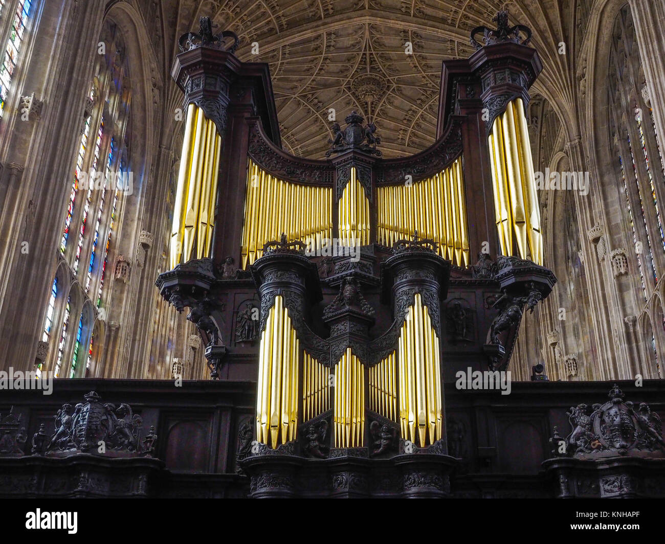 INTERIOR SHOWING ROOD SCREEN , KINGS COLLEGE CHAPEL, CAMBRIDGE Stock ...