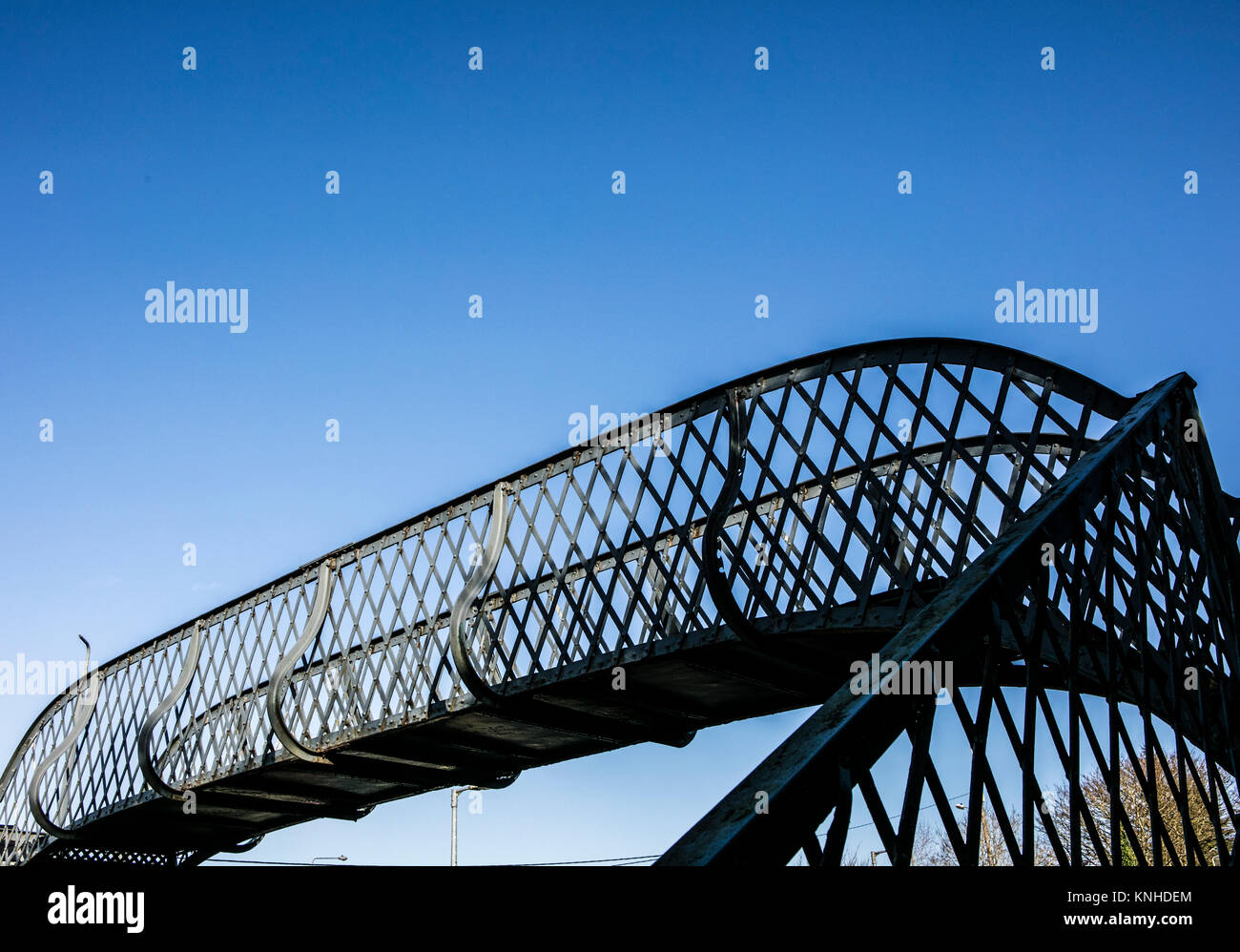 Low Angle of Metal Bridge Stock Photo - Alamy