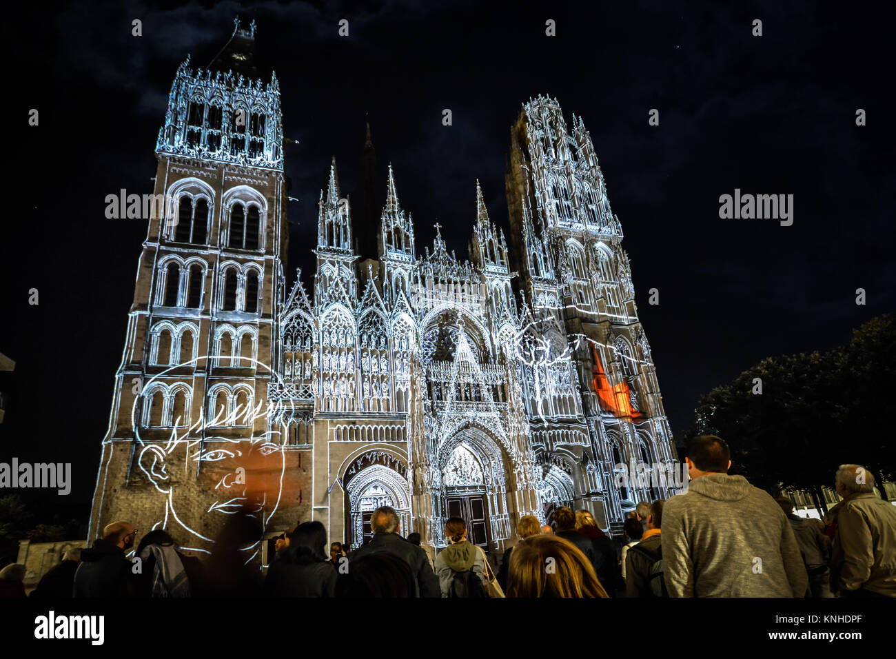 Rouen's Cathedral Light show illuminates the gothic cathedral in the ...