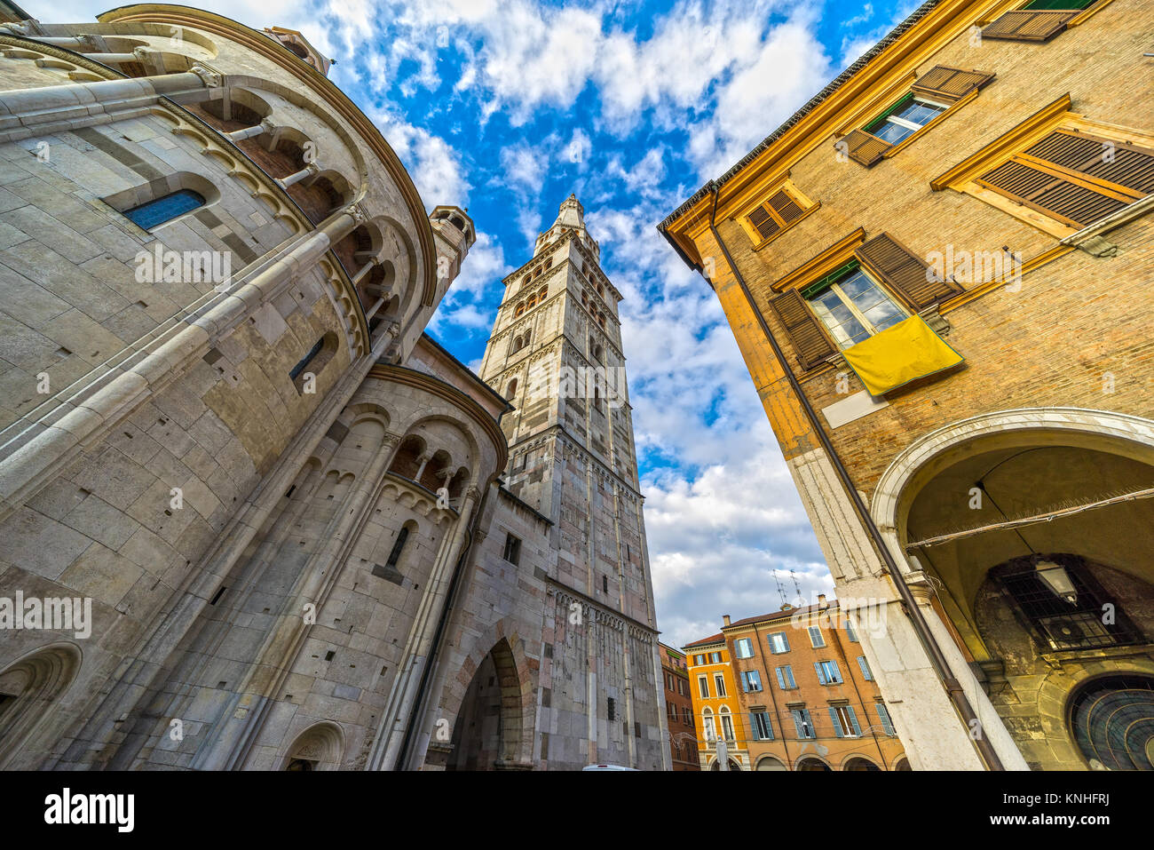 Modena, Piazza Grande with the Duomo and Ghirlandina Tower, Italy Stock ...