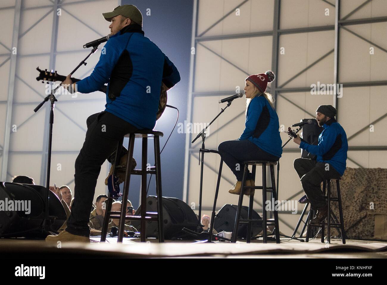 Country music singers (L-R) Kyle Jacobs, Kellie Pickler, and Dave Baker ...