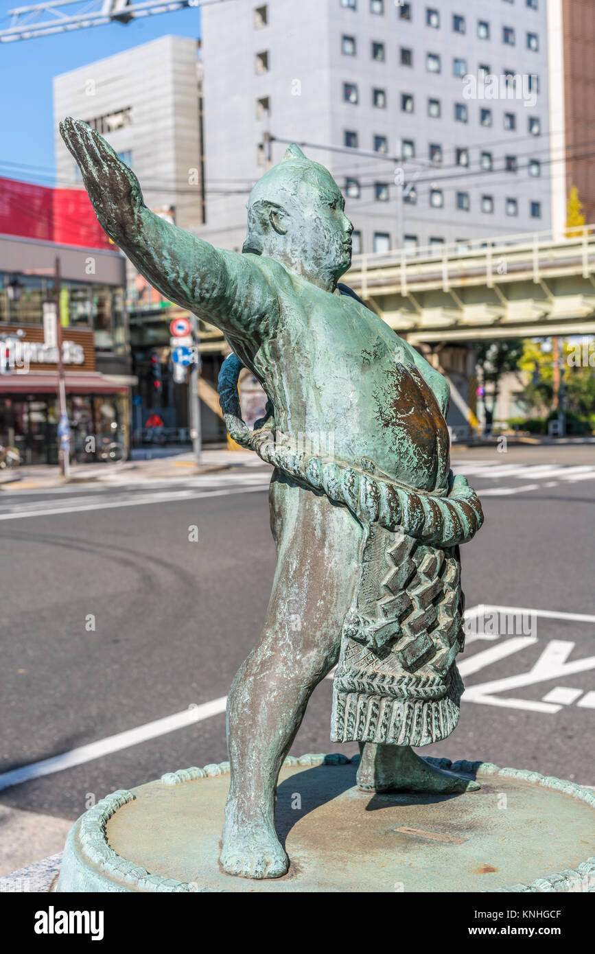 Tokyo - November 17, 2017 : Statue of a sumo wrestler fighter in ...