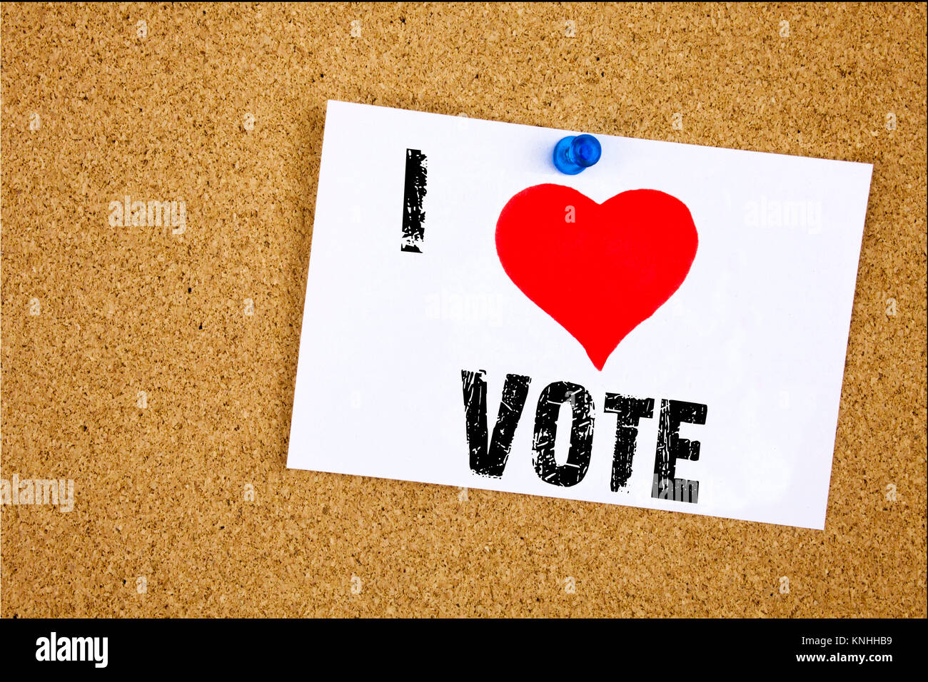 Hand writing text caption inspiration showing I Love Vote concept ...