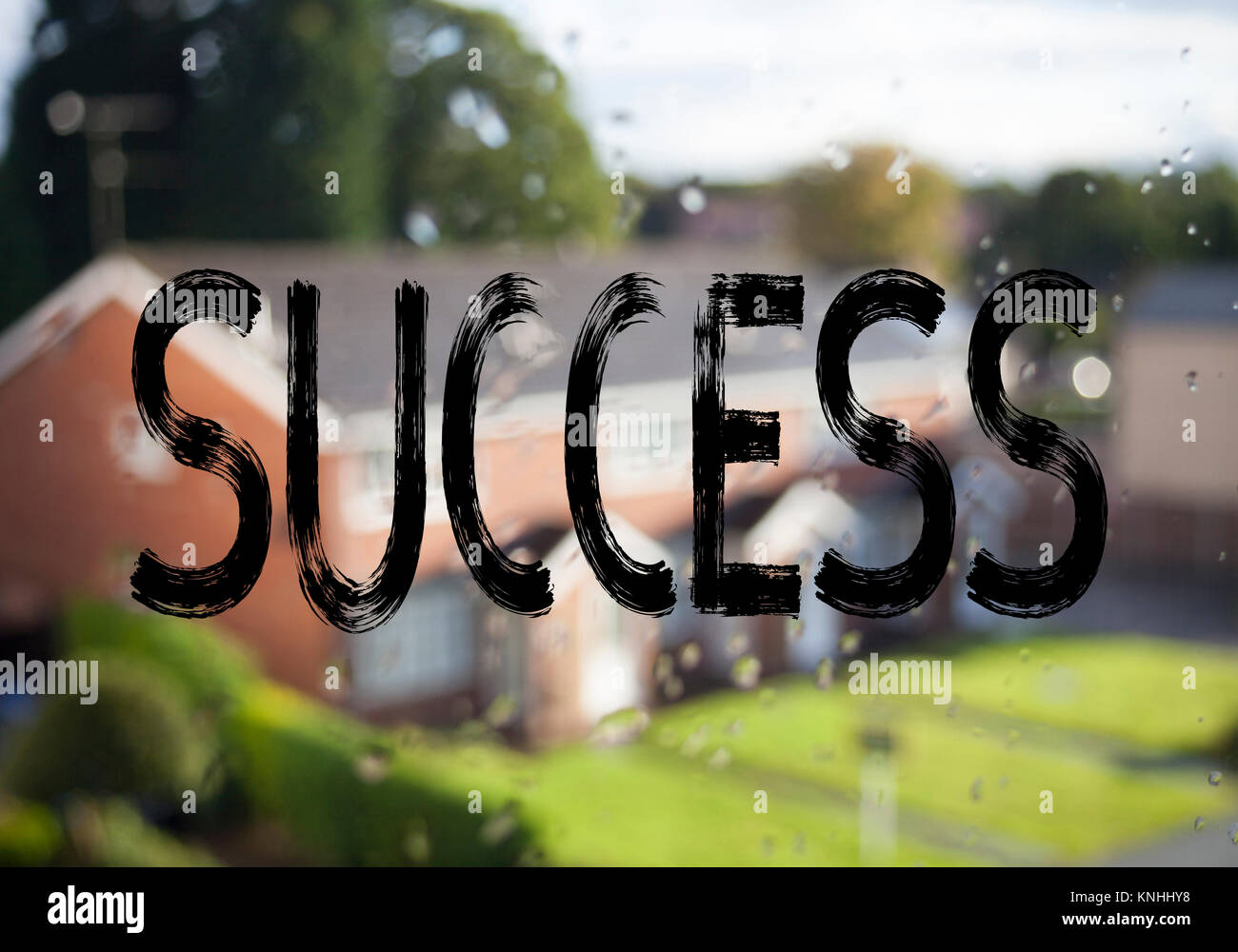 Announcement text caption showing Success. Business concept for Victory ...
