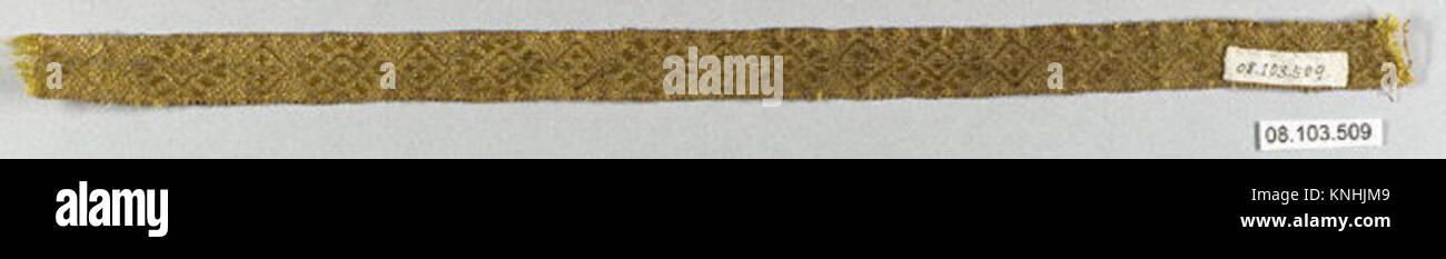 This galloon, a decorative woven trim, is an example of textile ...