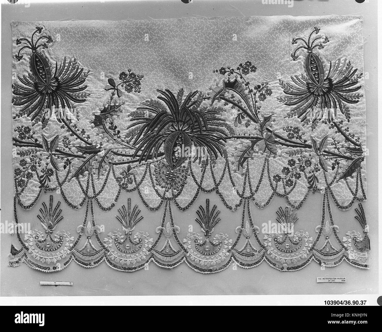 This dress border illustrates intricate textile work and ornamental ...