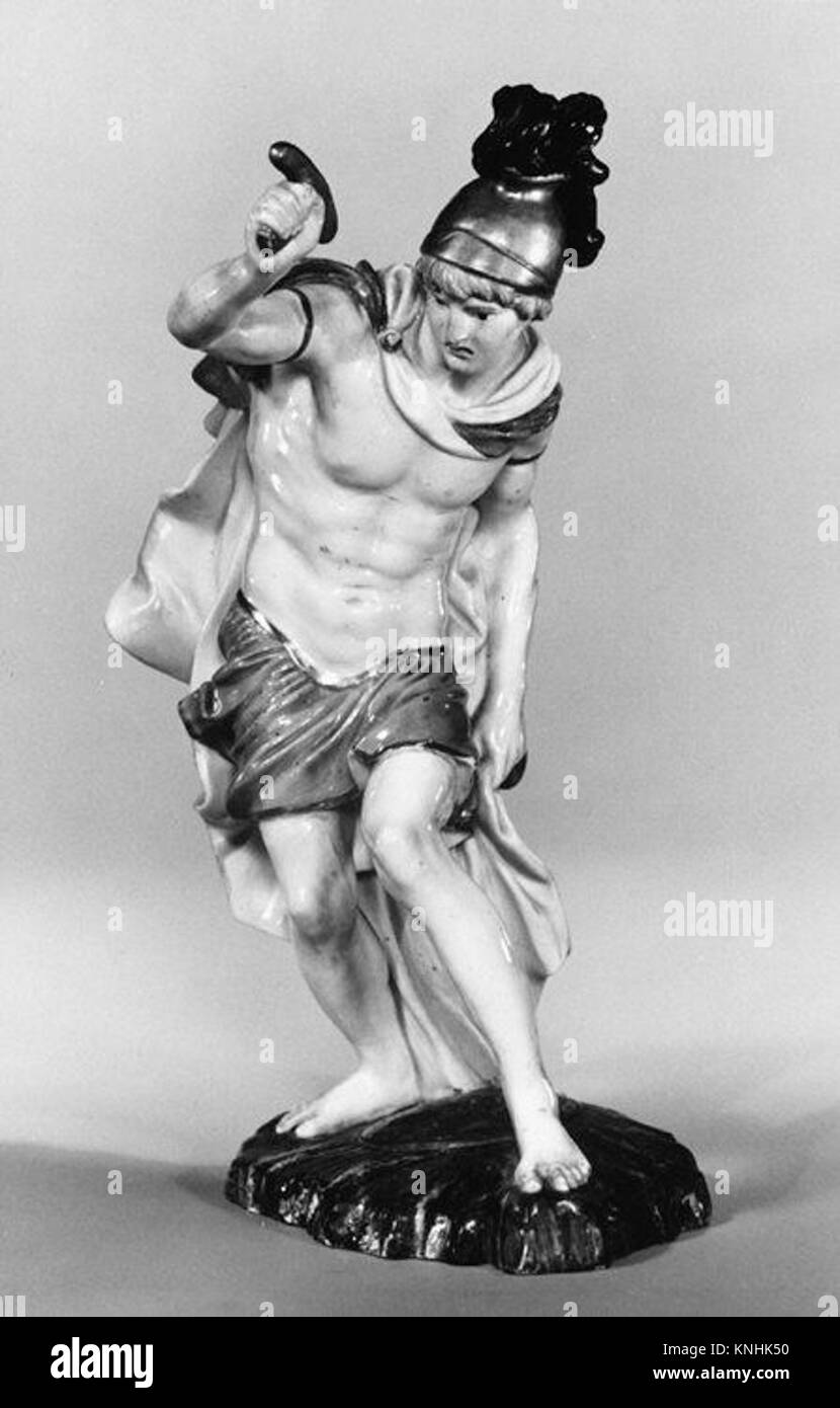 A classical warrior sculpture, exemplifying the ideals of strength and ...