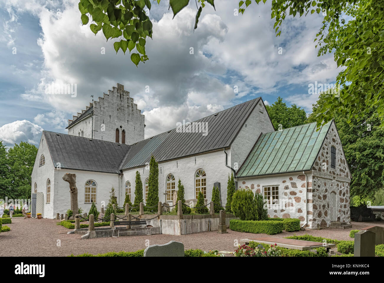 White swedish church hi-res stock photography and images - Alamy