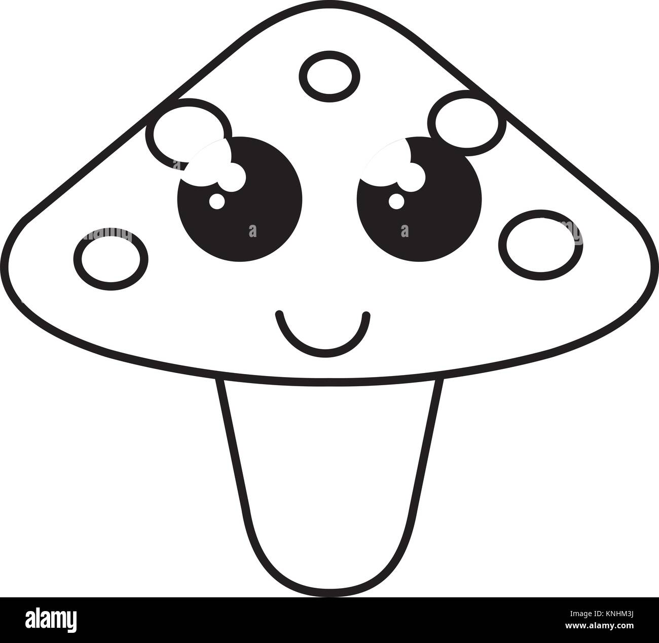 cute fungus kawaii character vector illustration design Stock Vector ...