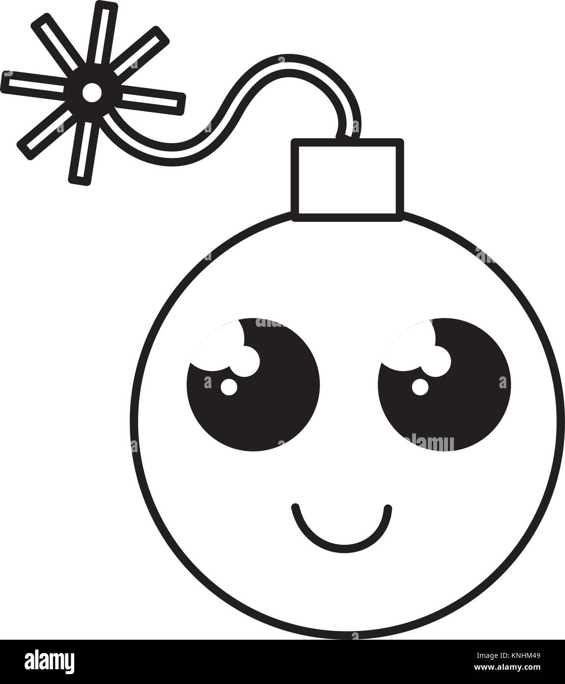 explosive bomb kawaii character vector illustration design Stock Vector ...