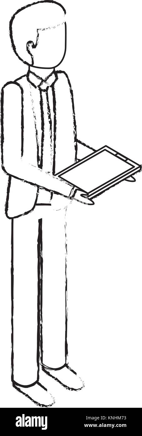 Confident businessman smiling holding Black and White Stock Photos ...