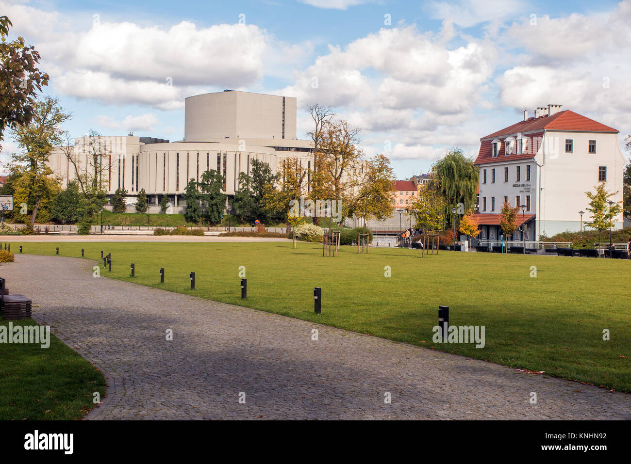 View of the opera nova / opera house in the Polish city of Bydgoszcz ...