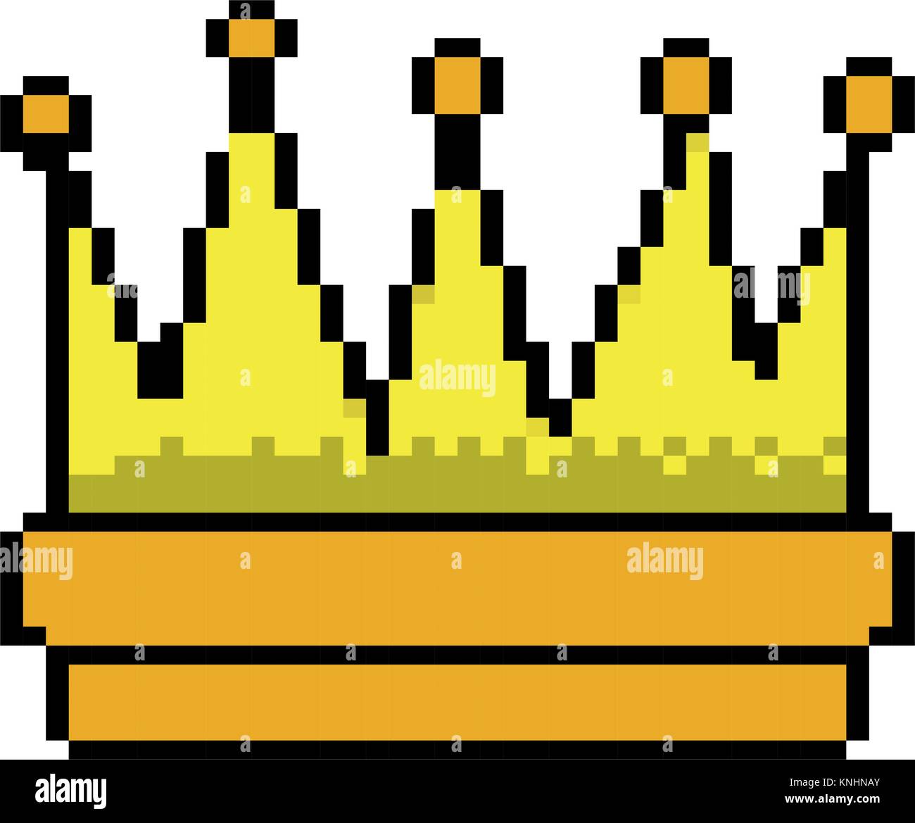 symbol of king crown video game element graphic Stock Vector Image ...