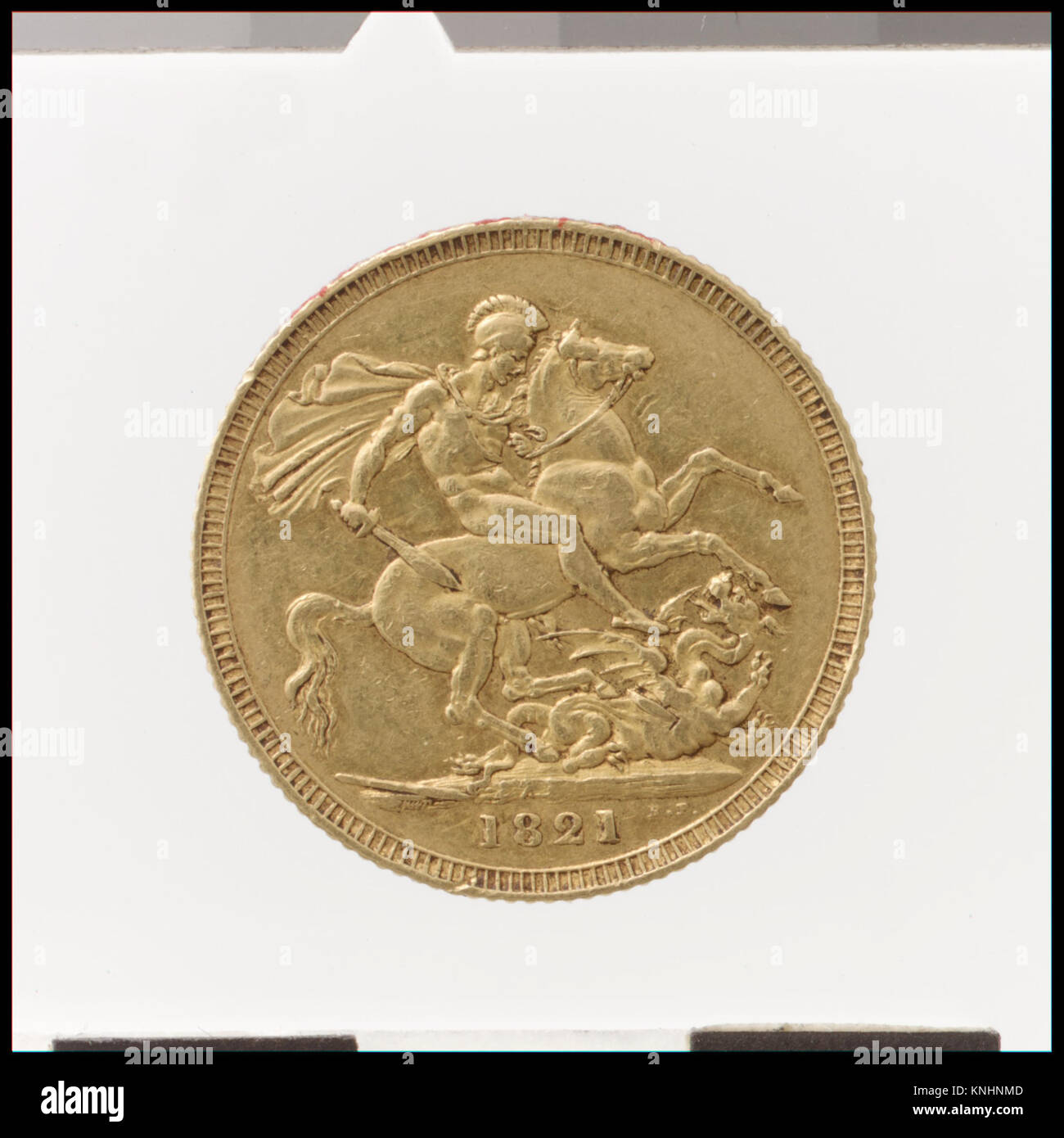 This George IV gold sovereign, minted 1820–1830, demonstrates ...