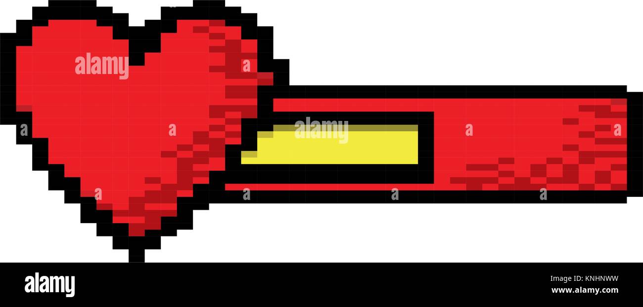 video game bar progress with heart Stock Vector Image & Art - Alamy