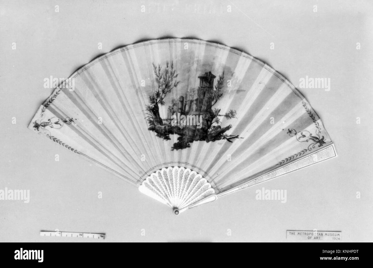 This fan, dating from the 18th century, is made of delicate materials ...