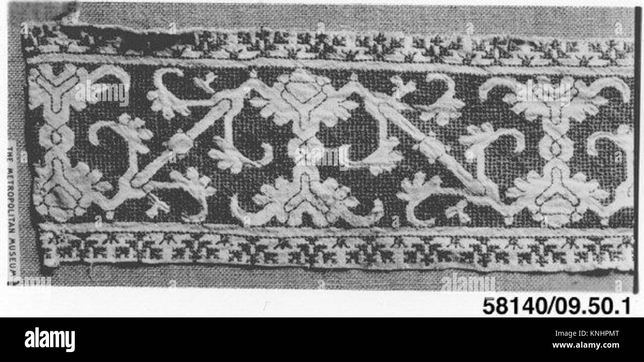 This band fragment represents a piece of textile art, likely from the ...